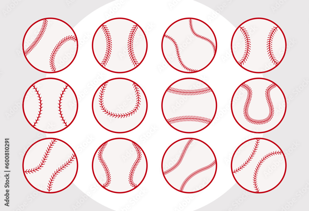 Vetor de Base Ball SVG Bundle, Ball Silhouette, Sports Ball Svg, Base ...