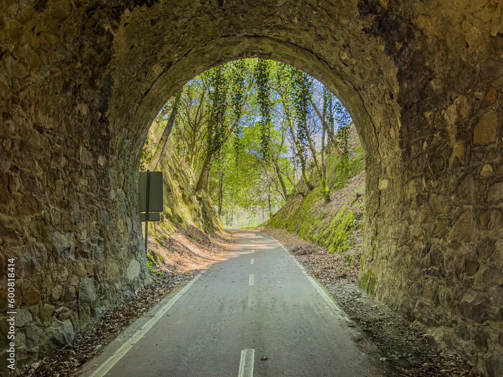 Ecopista do vouga. Old railway line reconverted into an eco-track where ...