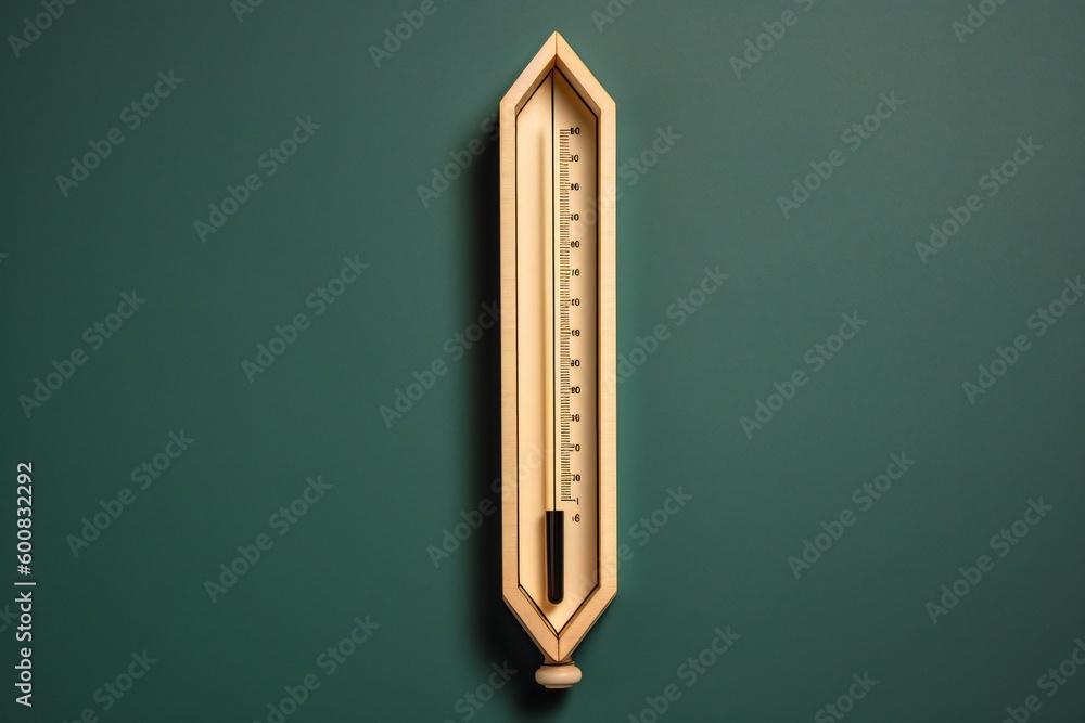 AI Generative. A minimalist depiction of a thermometer on muted ...