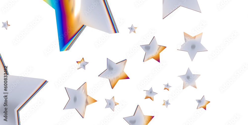 Silver stars border 3d - png transparent Stock Illustration | Adobe Stock
