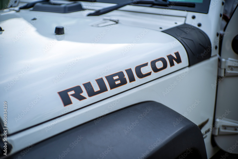 Jakarta, Indonesia. May 07, 2023: Jeep Wrangler Rubicon is the 4-door ...