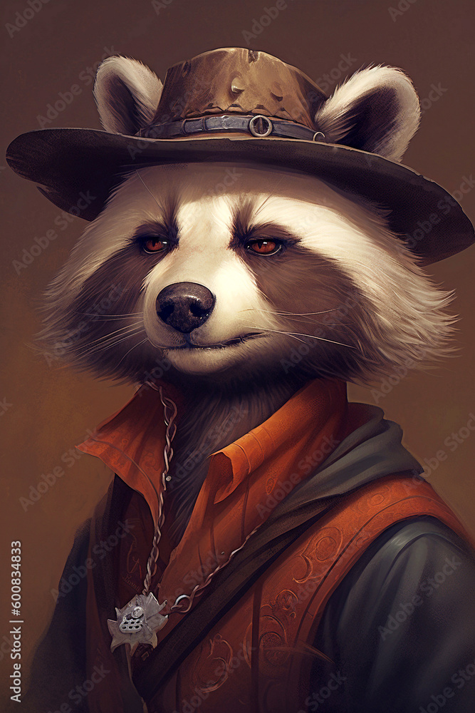 Panda Cowboy Stock Illustration | Adobe Stock