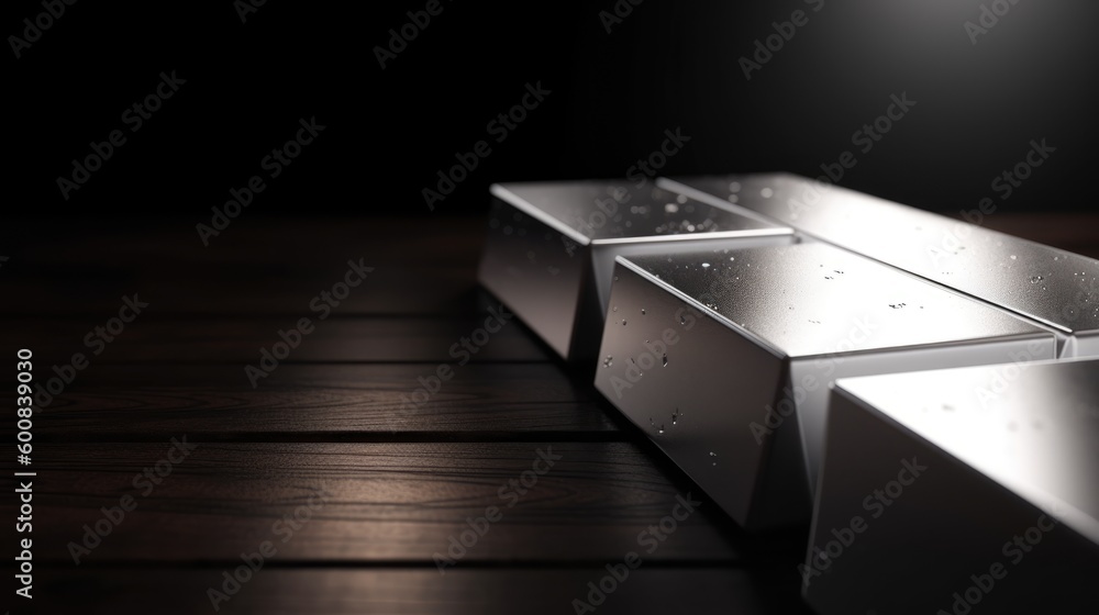 Refined Silver Bar Background in 16:9 Aspect Ratio with Ample Copy ...