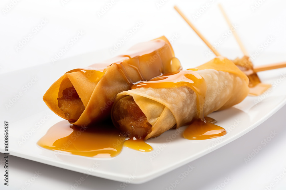 Turon - a sweet snack made with banana and jackfruit, wrapped in lumpia ...