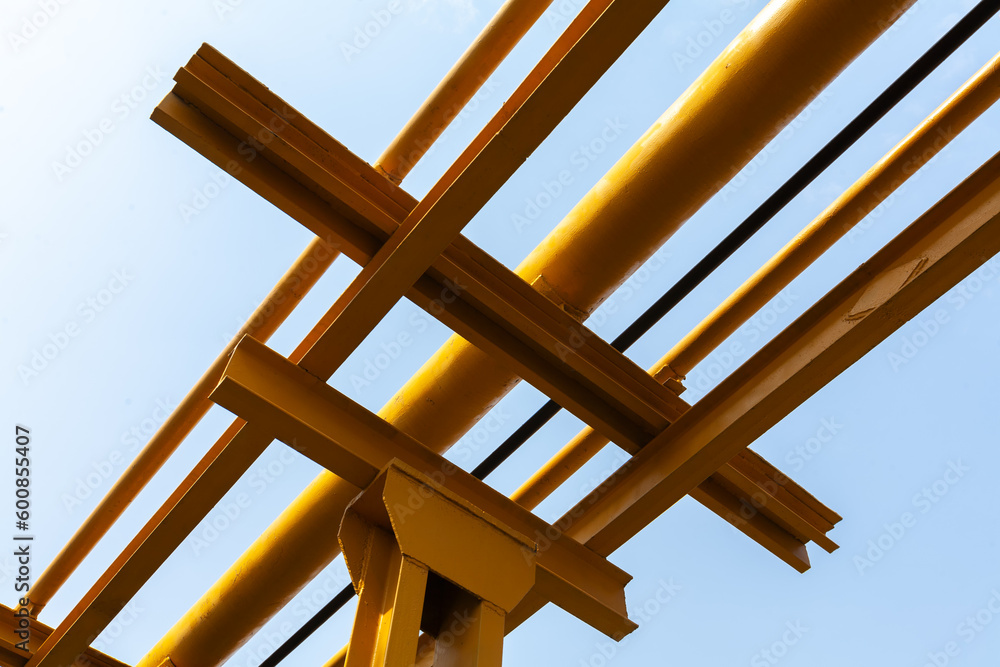 Overpass, air crossing of the main gas pipeline at a high altitude ...