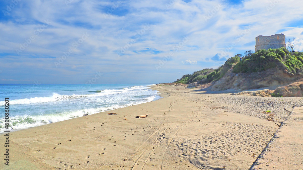 Foto de Mare e Stagnu beach in Aleria is an extension of Padulone beach ...