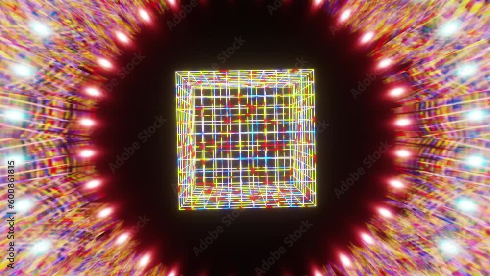 VJ Dance Colorful Cube Looping Gradient Background For for Music ...