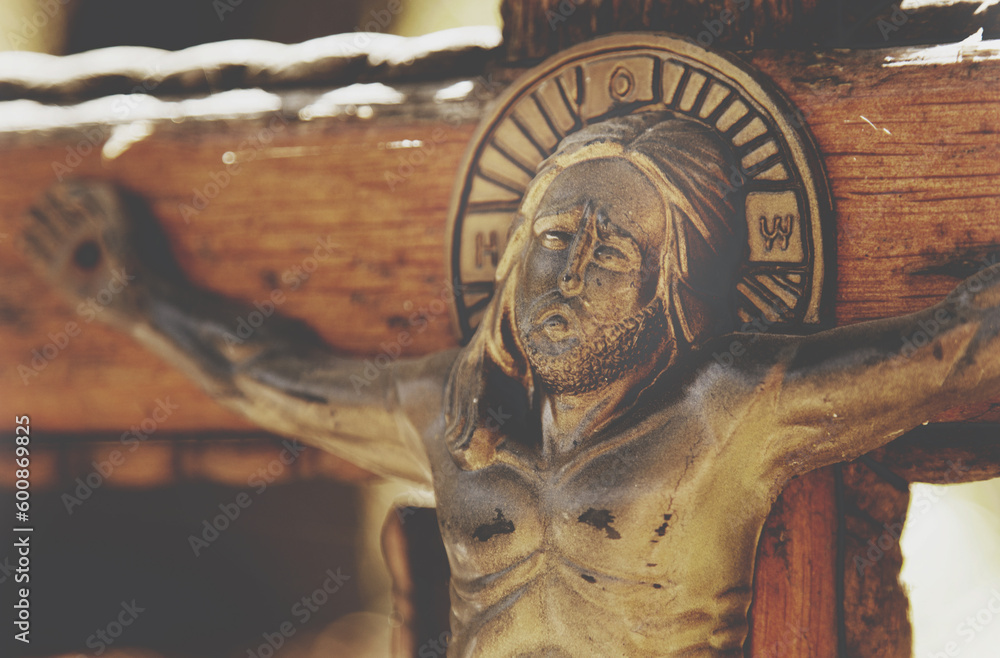 Holy cross with crucified Jesus Christ as a symbol of God's love for ...
