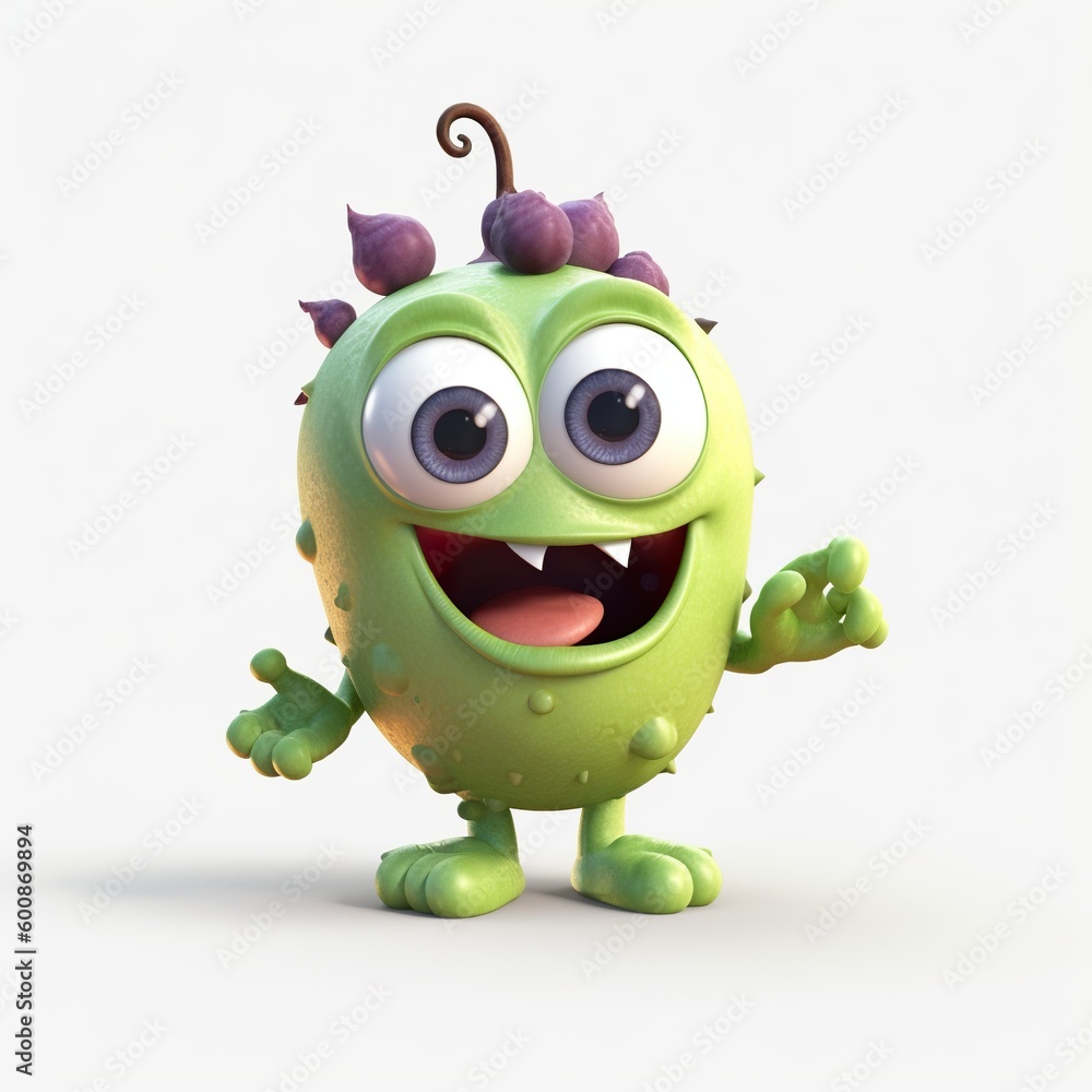 Illustration of an Angry Grapes cartoon character, a scary with big ...