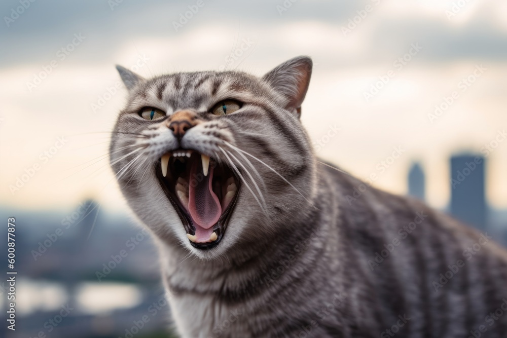 Headshot portrait photography of a smiling british shorthair cat ...
