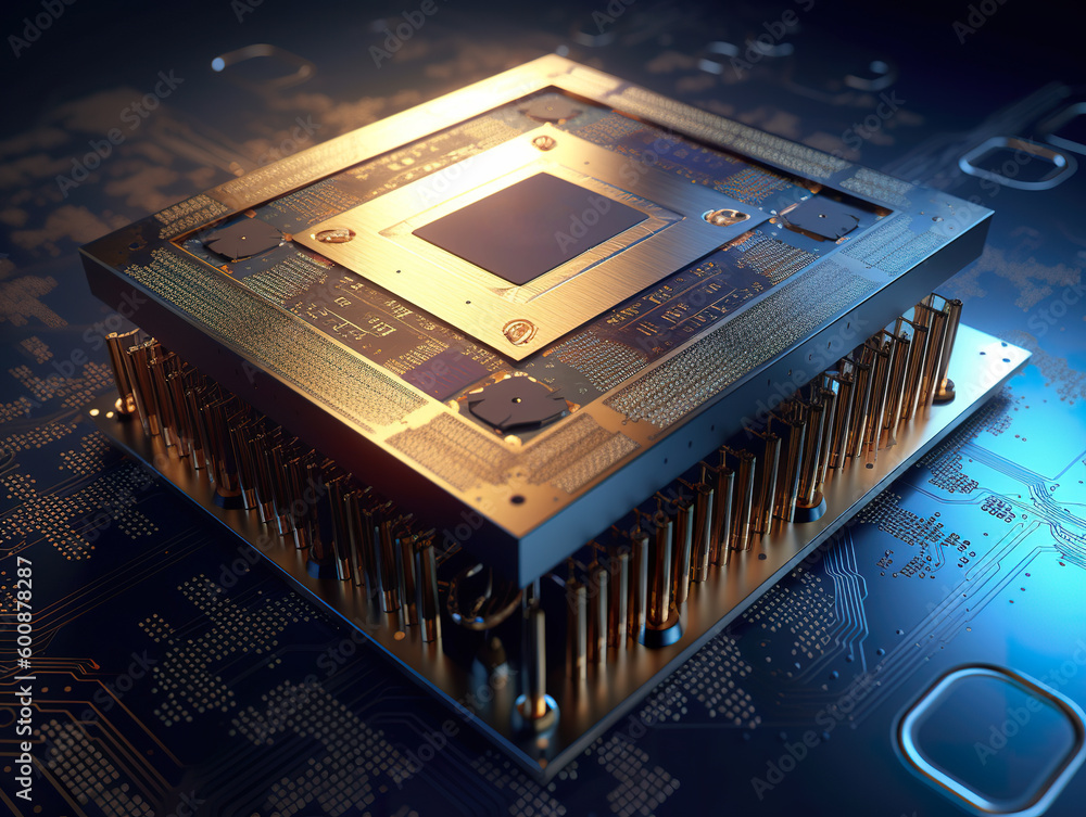 Concept of an abstract quantum computer. Abstract blank golden chip on ... Concept of an abstract quantum computer. Abstract blank golden chip on ...