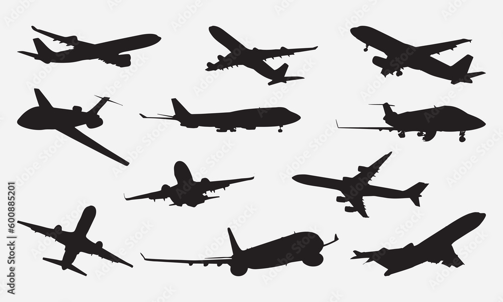 Vecteur Stock Airplane takeoff vector air travel icon. Aircraft flight ...