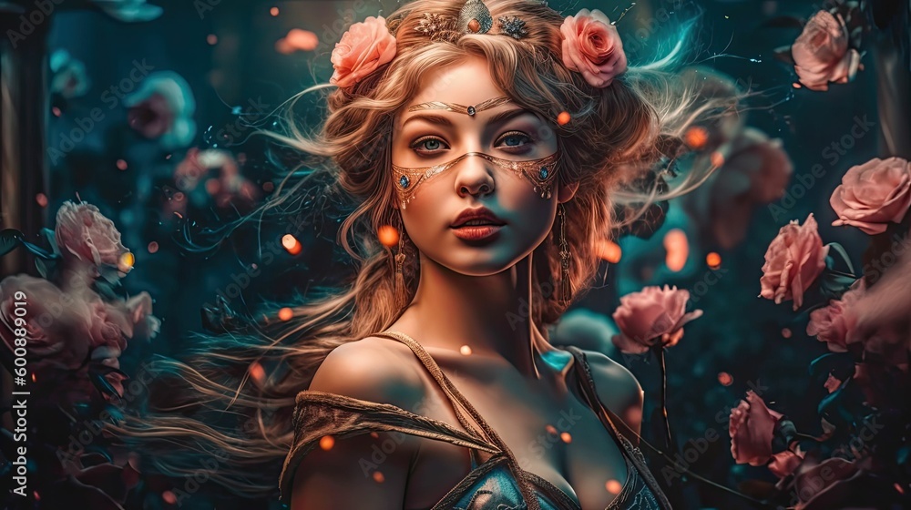 Goddess Aphrodite: Ethereal Concept Art Created by AI Stock ...