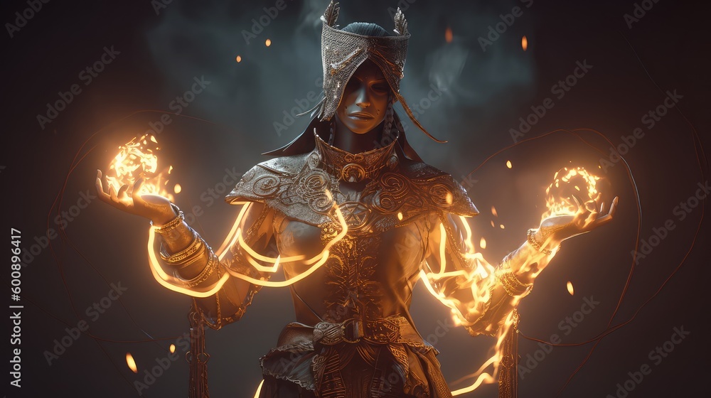 image generated by artificial intelligence, character design, void ...