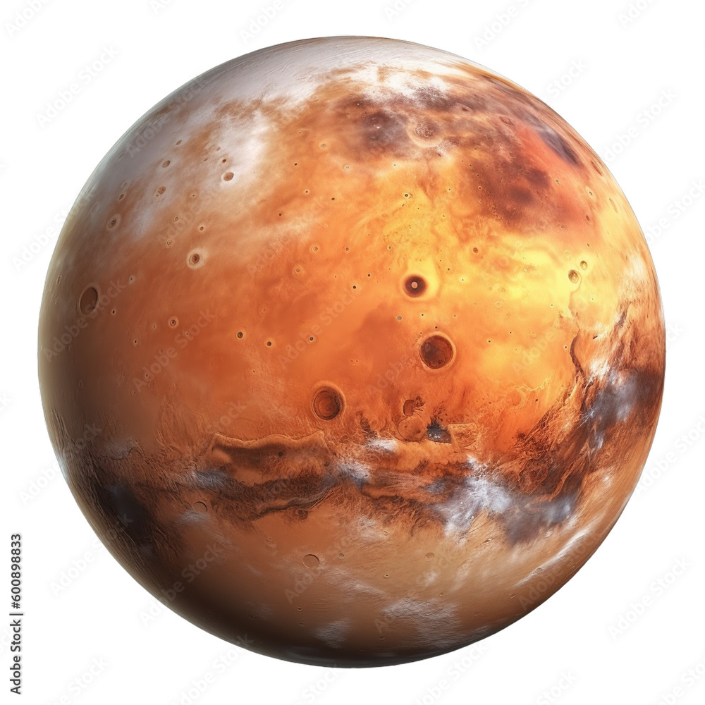 mars planet isolated on transparent background cutout Stock ...