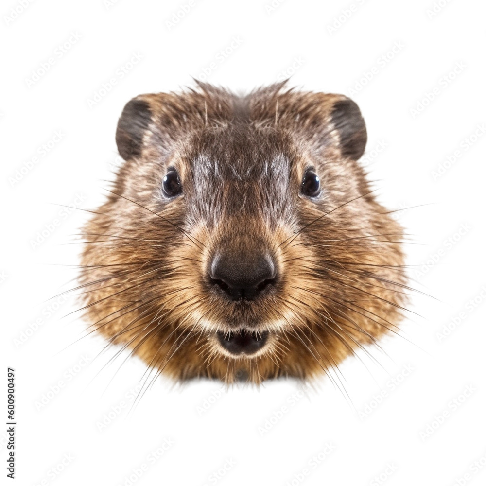 beaver face shot , isolated on transparent background cutout Stock-Foto ...