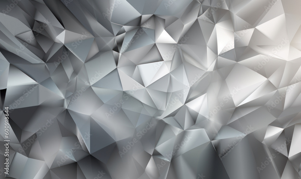 Abstract silver color background or wallpaper with polygons, triangles ...