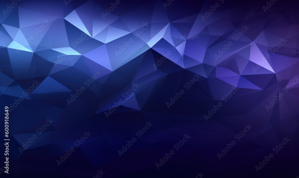 Abstract indigo color background or wallpaper with polygons, triangles ...