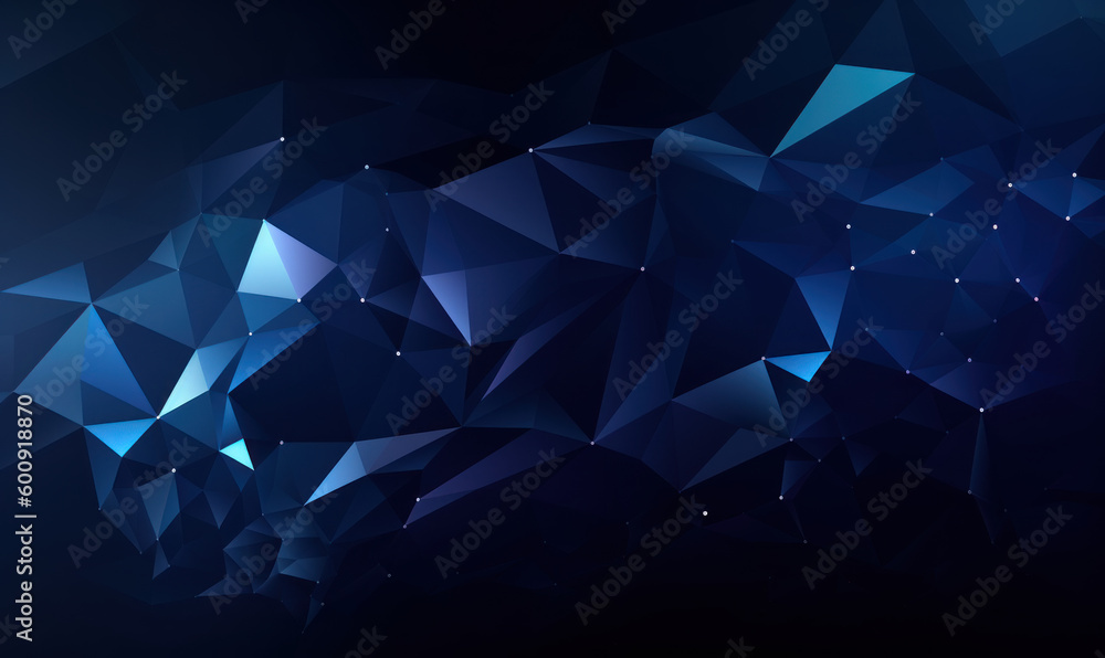 Abstract navy blue color background or wallpaper with polygons ...