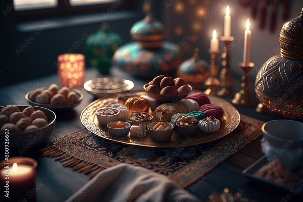 Eid Al Adha - Islamic Feast, Greeting Card, Blessed Sacrifice Feast ...