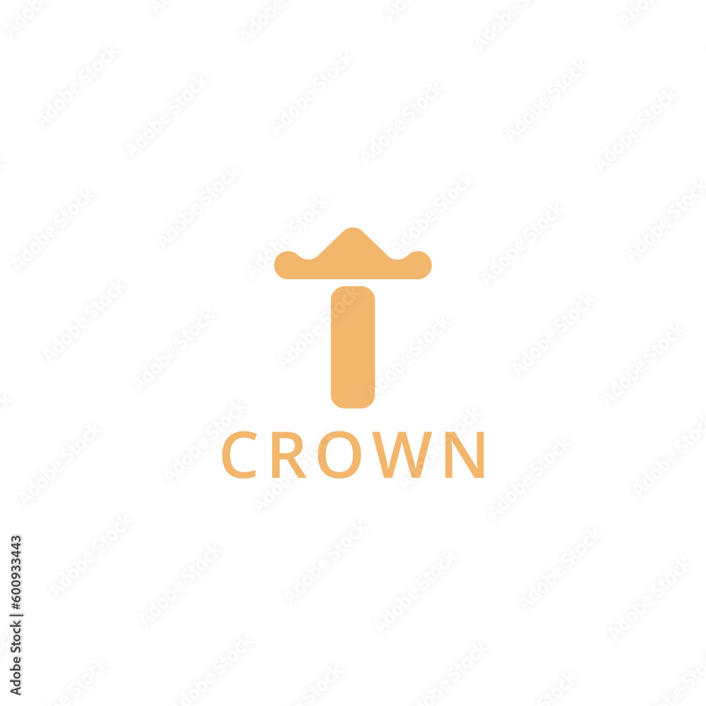 Crown combined logo with letter T. Perfect for luxury business. Stock ...