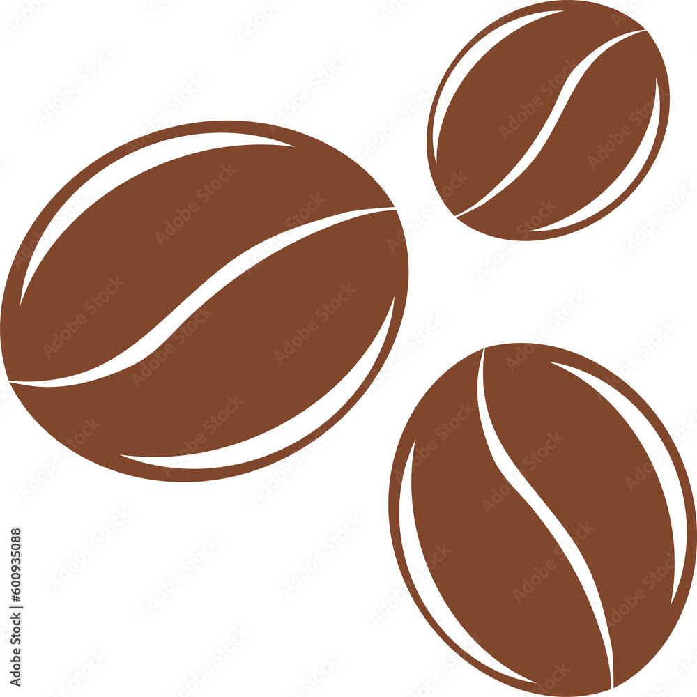 coffee beans logo design. Flying coffee grains. for cafe advertising ...