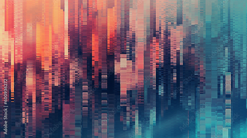 This abstract background image features a glitch effect that gives it a ...