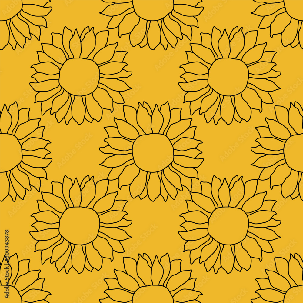 Sunflower Pattern Vector