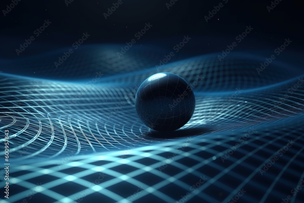 Gravity planet earth, gravitational waves concept. Physical and ...