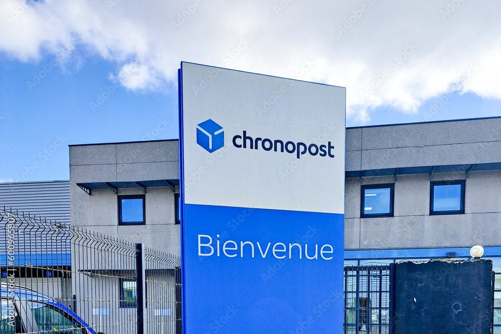 Chronopost logo sign and brand text building stockage delivery ...