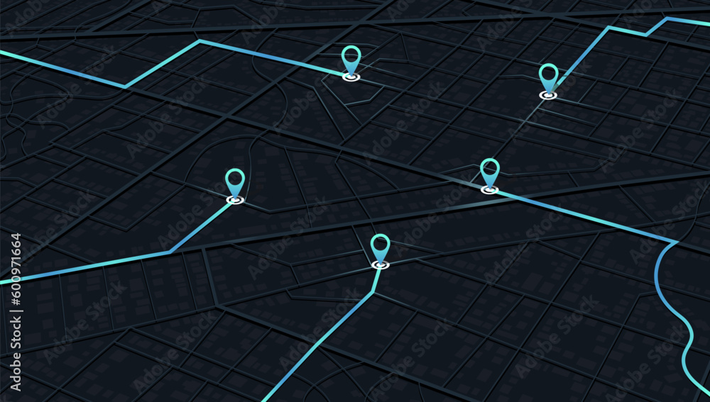 Vetor de Decorative graphic tourist map of territory. View from above ...