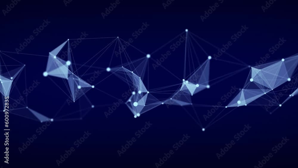 Futuristic global network connection structure. Cyber security digital data flow. Science ...