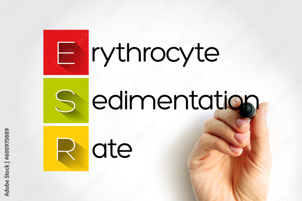 ESR Erythrocyte Sedimentation Rate - type of blood test that measures ...