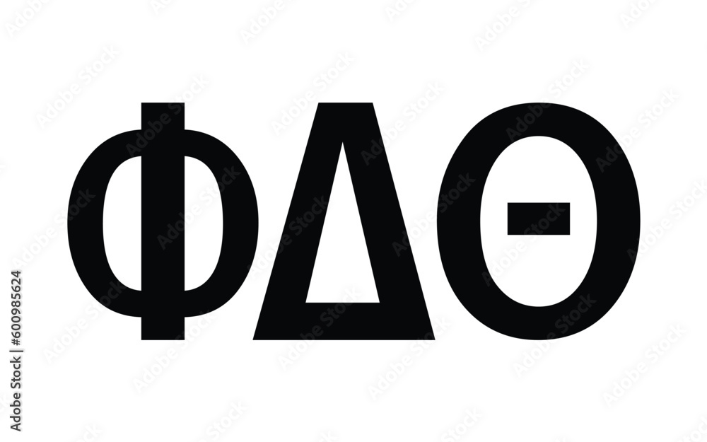 Phi delta theta greek letters, ΦΔΘ greek letters Stock Vector | Adobe Stock