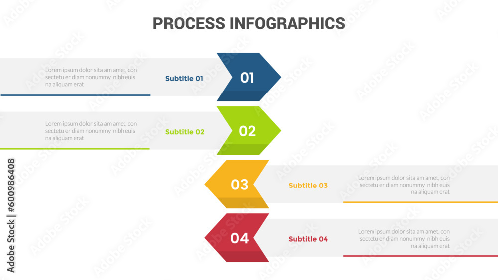 business process stage infographics template diagram banner with arrow ...