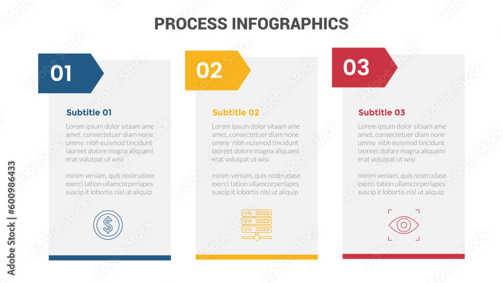 business process stage infographics template diagram banner with table ...