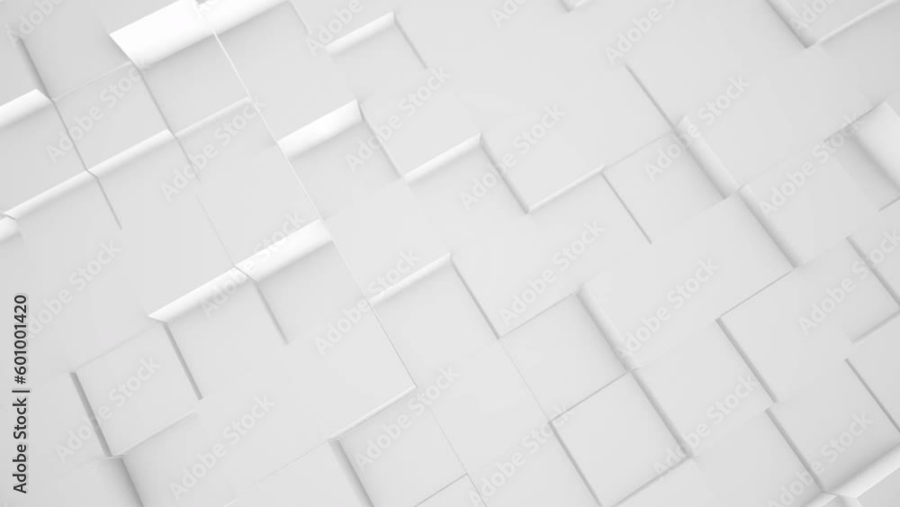 Abstract 3d motion background from random moving cube blocks, seamless ...