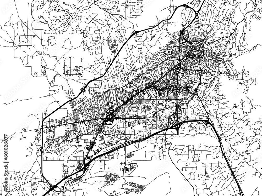 Vector road map of the city of Santa Fe New Mexico in the United States ...