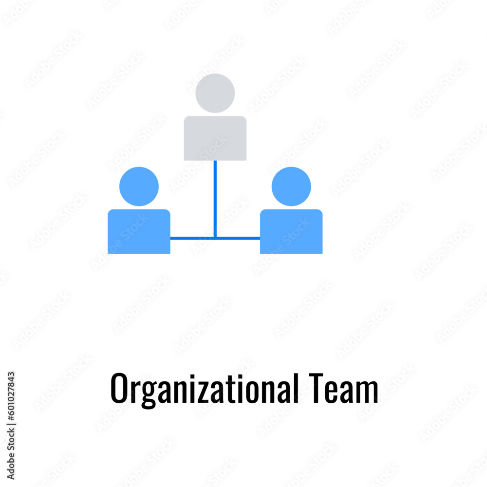 Organizational team icon. Employee vector outline sign. Stock Vector ...