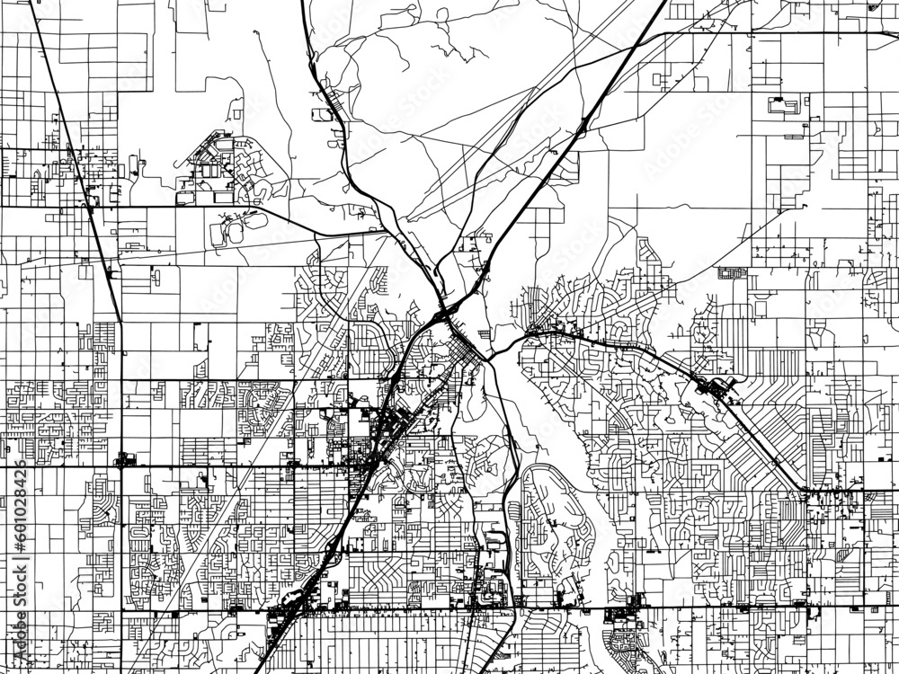 Vector road map of the city of Victorville California in the United ...