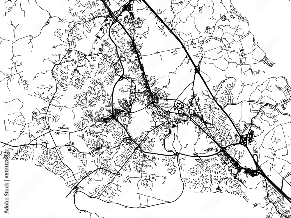 Vecteur Stock Vector road map of the city of Williamsburg Virginia in ...
