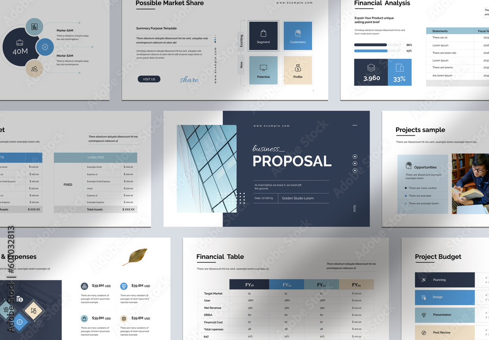 Project Proposal Layout Stock Template | Adobe Stock