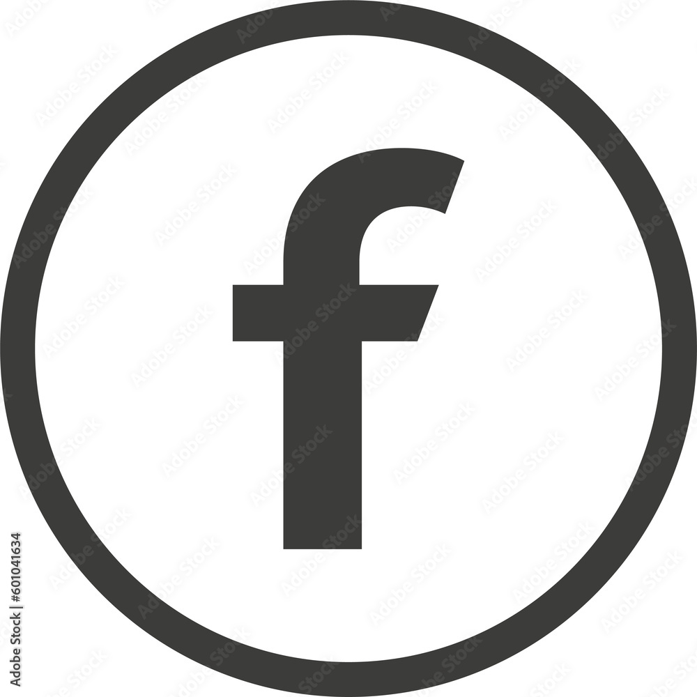 Facebook logo icon, social media icon Stock Illustration | Adobe Stock