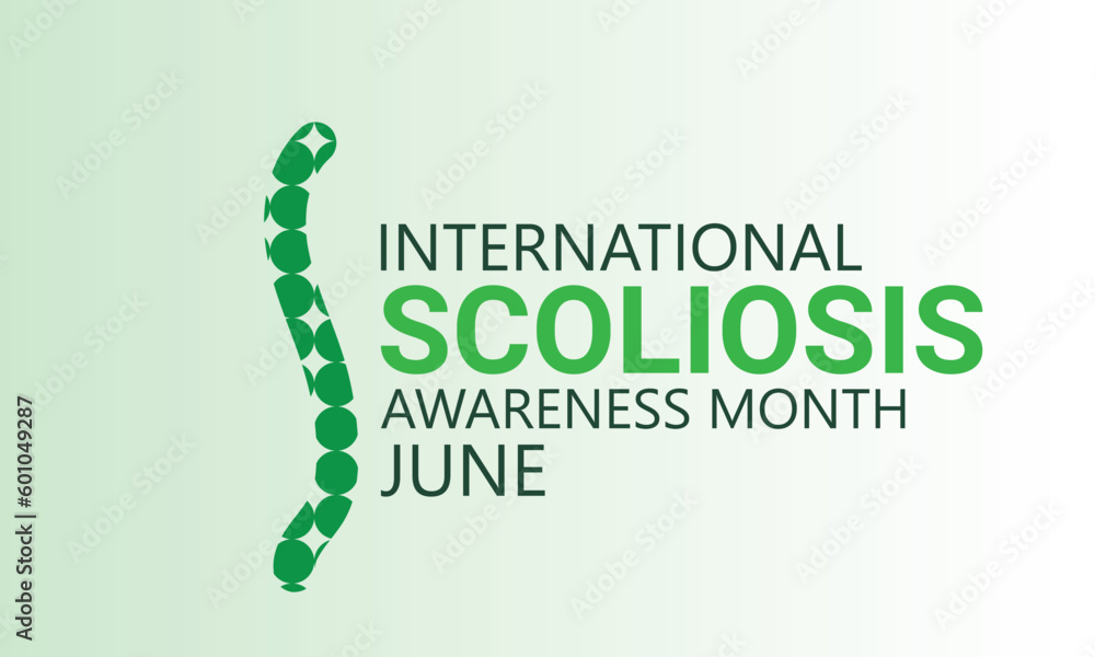 Scoliosis awareness month june. background, banner, card, poster ...