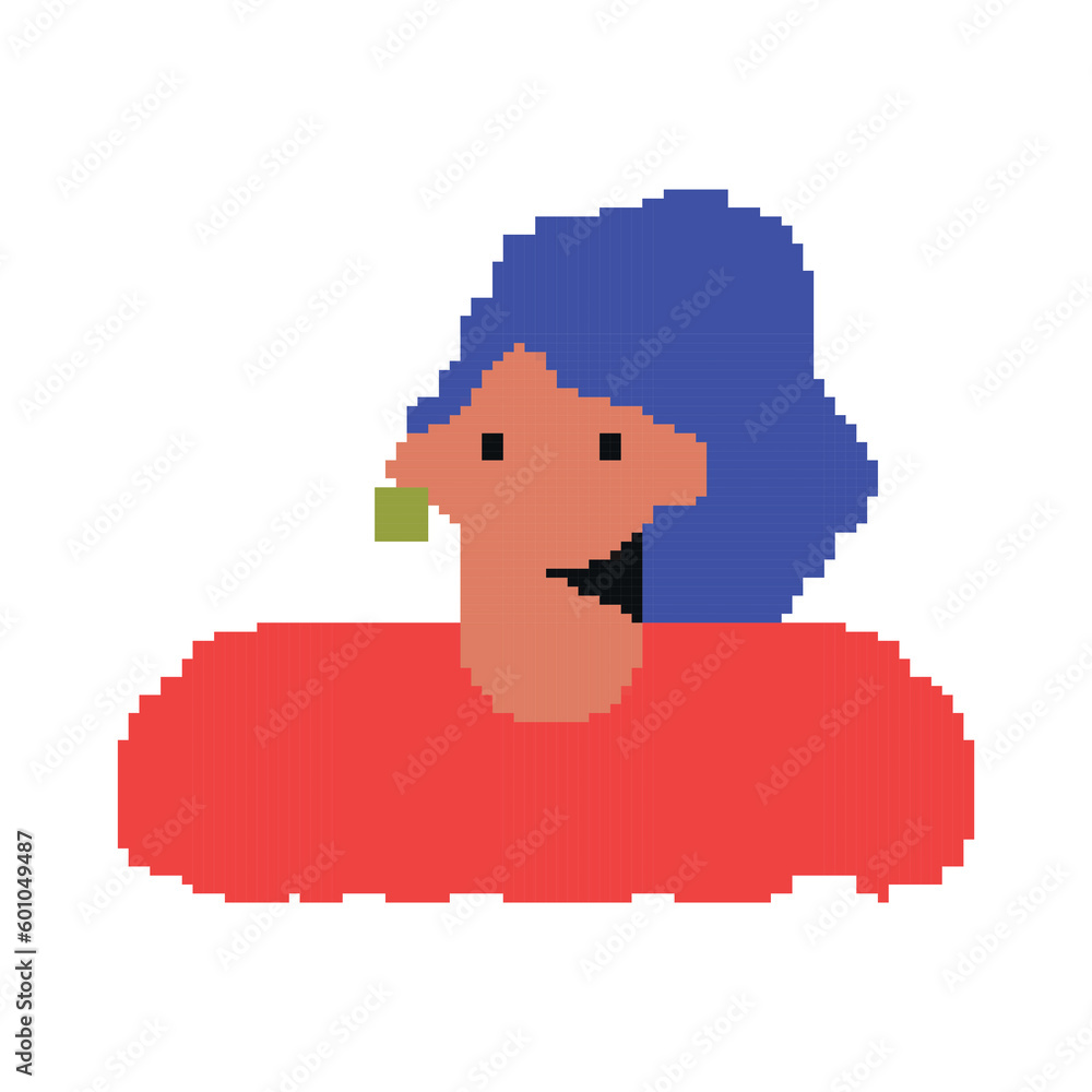 Avatar pixel characters cartoon vector icons. Face in Pixel style ...