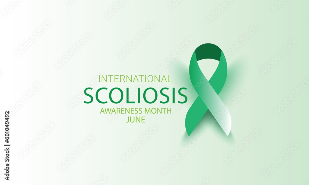 Scoliosis awareness month june. background, banner, card, poster ...