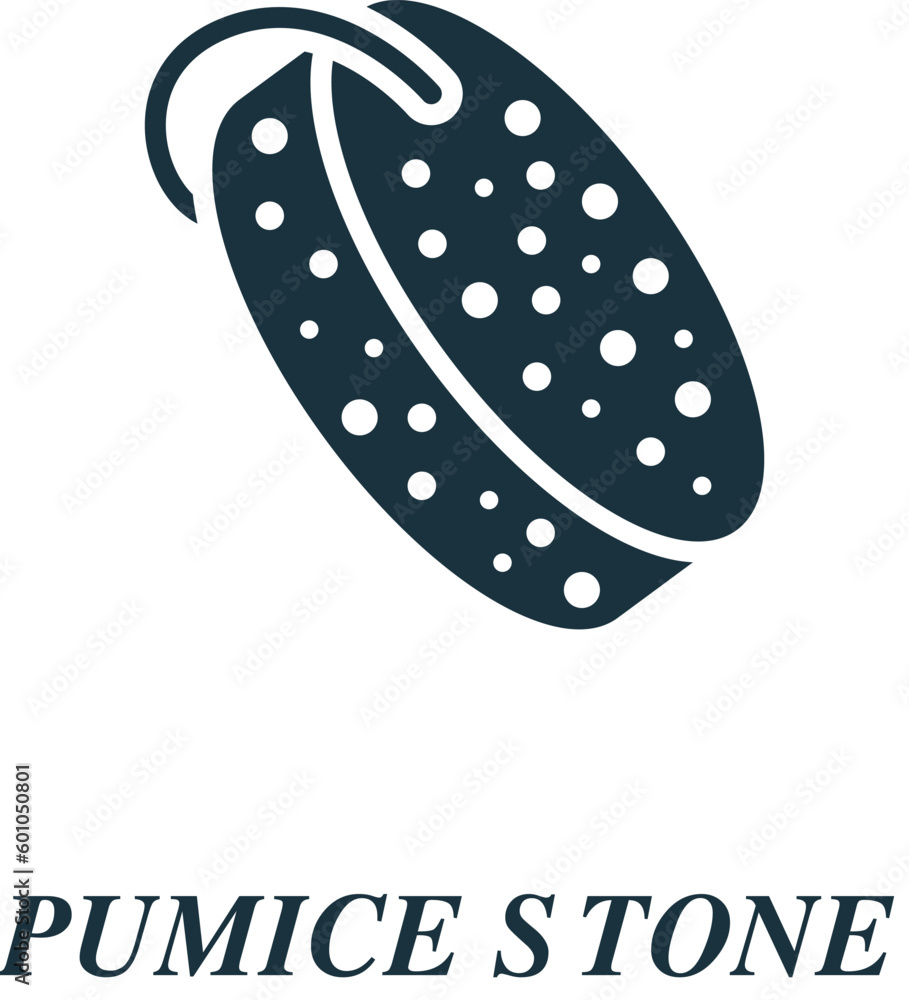 Pumice stone icon. Monochrome simple sign from beauty and personal care ...