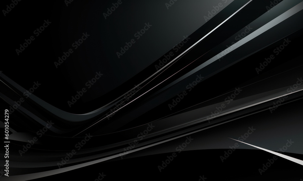Abstract jet black color background or wallpaper with angles, polygons ...