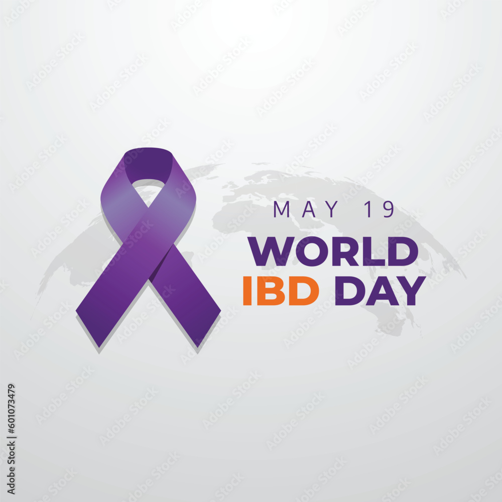Vetor de vector graphic of World Inflammatory Bowel Disease (IBD) Day ...