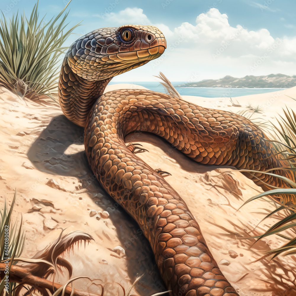 The image of the coastal taipan was created through automated processes ...